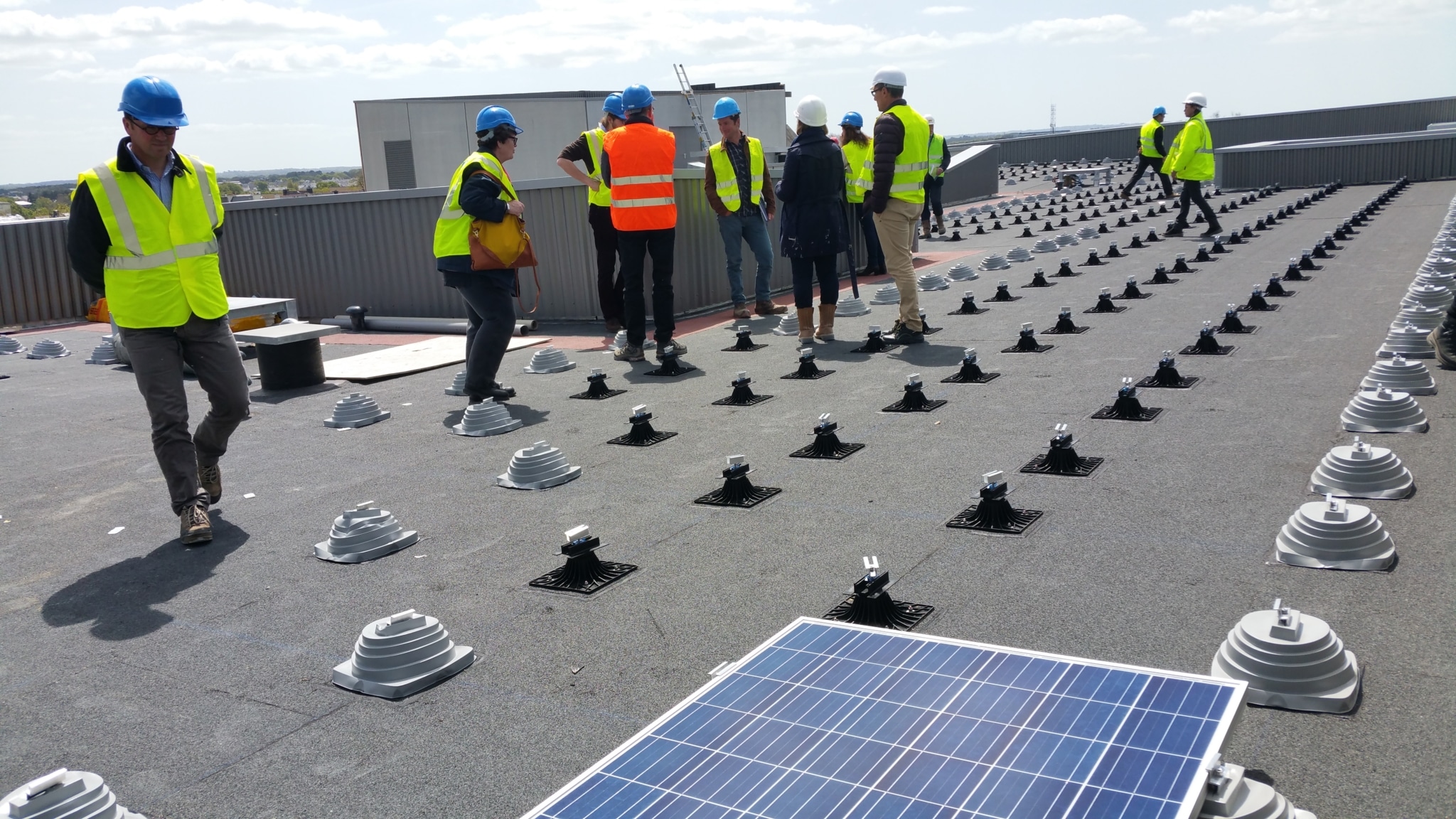 Visite du futur siège de la DDTM 56 - Structure mixte bois-béton - Batylab